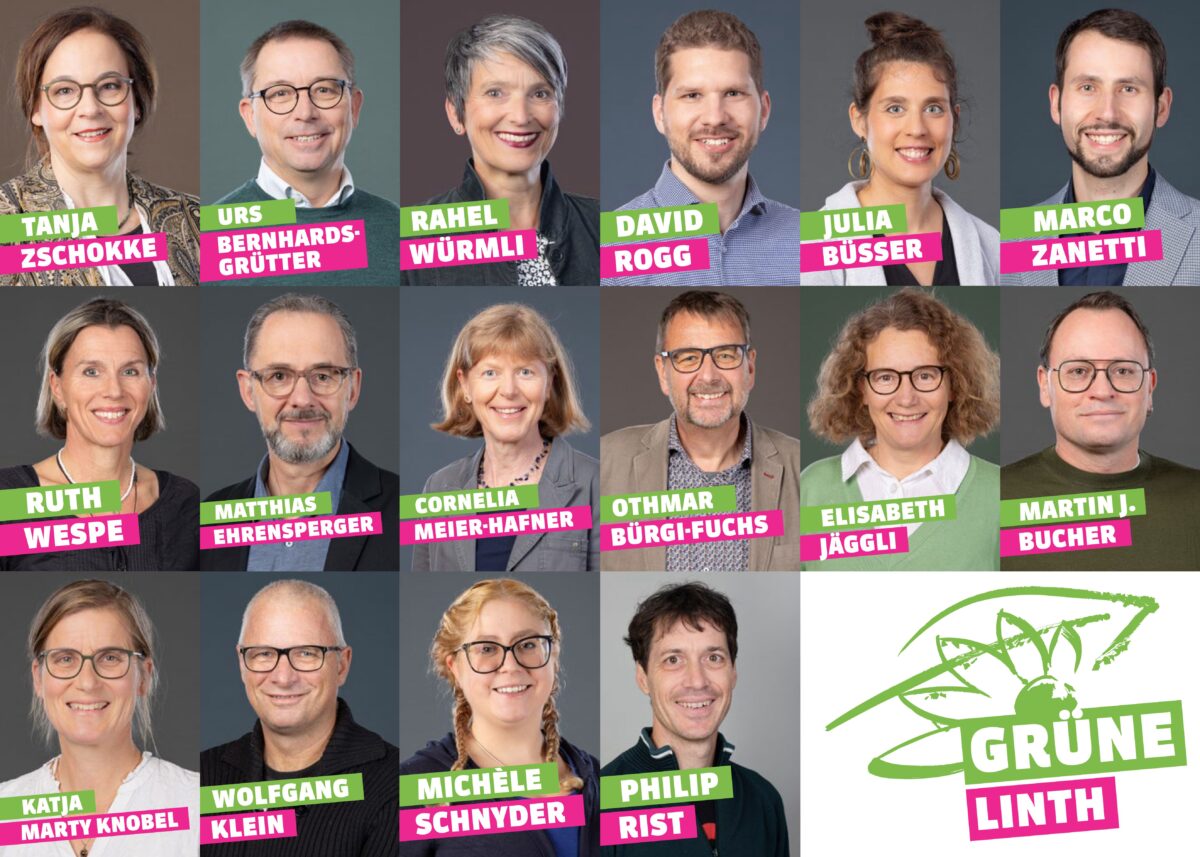 Kantonsratswahlen 2024 - unsere Kandidierenden - GRÜNE Linth